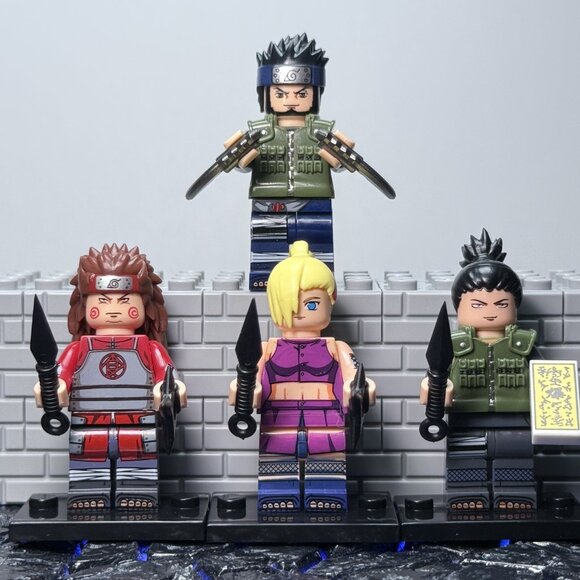 Toys | Naruto Custom Team 1 Minifigure Set Asuma Shikamaru Ino Choji ...